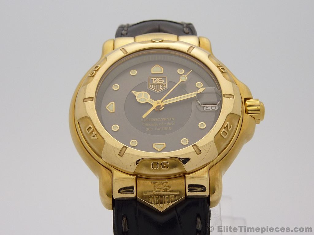 TAG Heuer Series 6000 18K Gold Automatic Date Chronometer Mens Watch ...